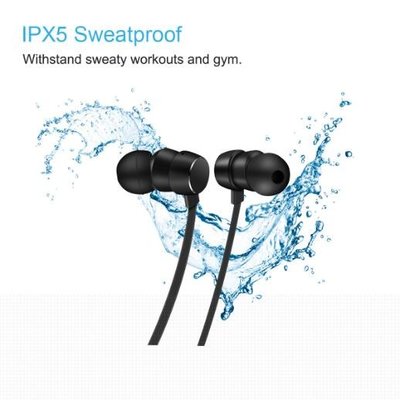 IPX5 Waterproof Wireless Neckband Headphones Wavefun Flex Pro Fast Charging 10h Play Time