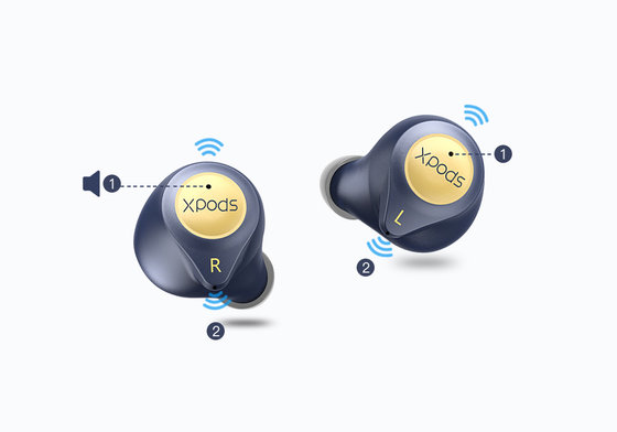 Wavefun XPods 3T Wireless Bluetooth Earp HIFI AptX 45 Hours Music Time CVC8.0