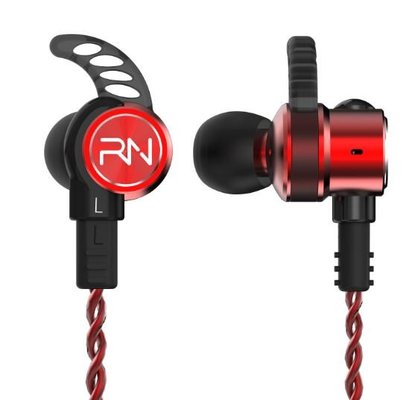 RevoNext RX6 Dual Drivers HiFi In Ear Earphones , ANC Wired Earphones With Mic 1DD 1BA