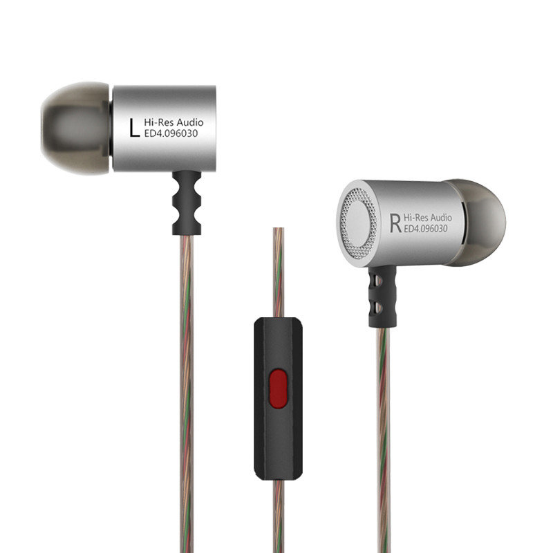 Los auriculares internos teléfono móvil/MP4 con el micrófono Metal los conectores del estéreo 3.5m m