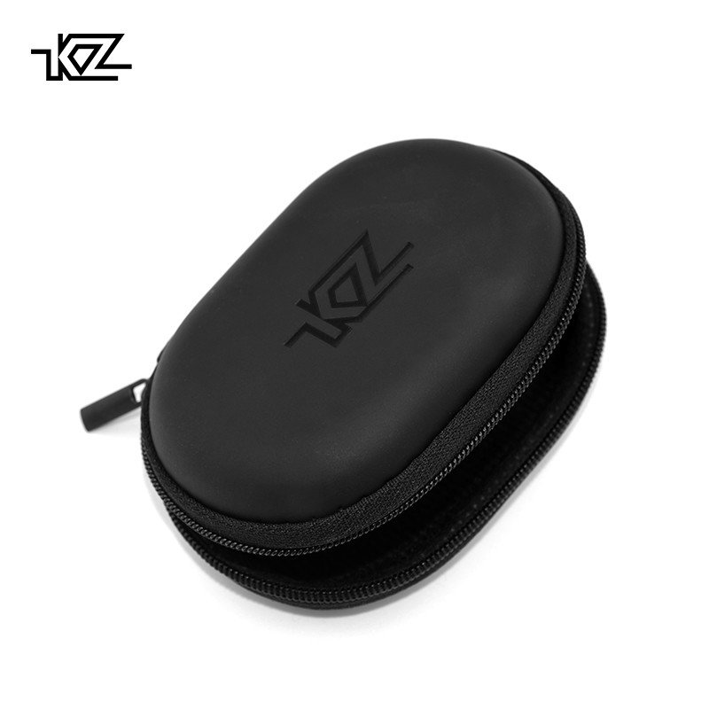 Oval Logo Bluetooth Earphone Accessories Portable PU Zipper Storage Box