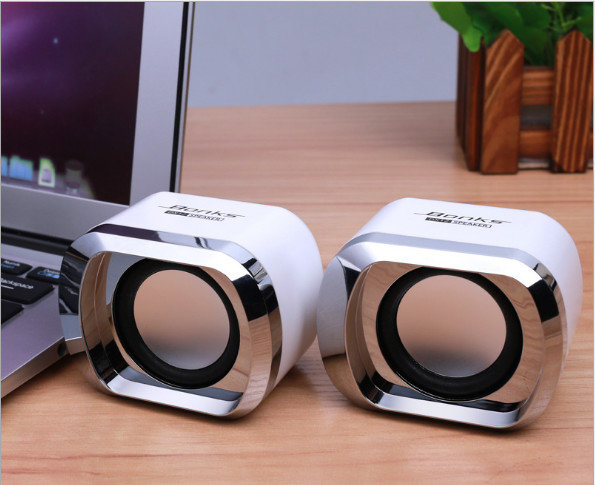 Altavoces de estante inalámbricos de Shell de la galjanoplastia en doble canal con el enchufe estéreo de Jack/de alimentación por USB