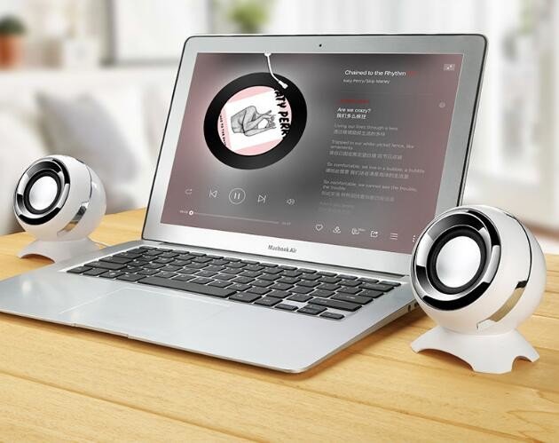 Sound Box Computer Speakers With Subwoofer , 3.5MM Audiophile Bookshelf Speakers Volume Control