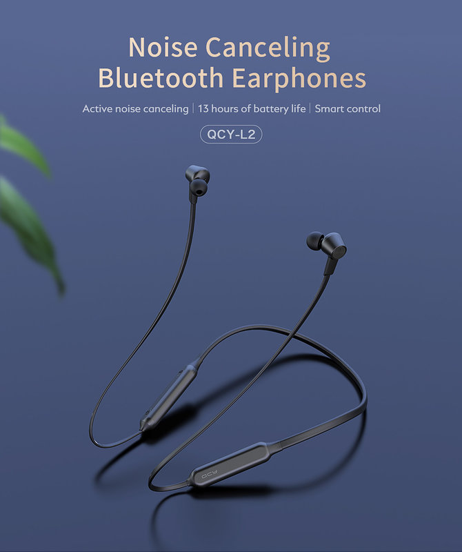 Sport Around The Neck Headphones QCY L2 IPX5 Waterproof Bluetooth 5.0 With Mic