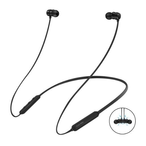 IPX5 Waterproof Wireless Neckband Headphones Wavefun Flex Pro Fast Charging 10h Play Time