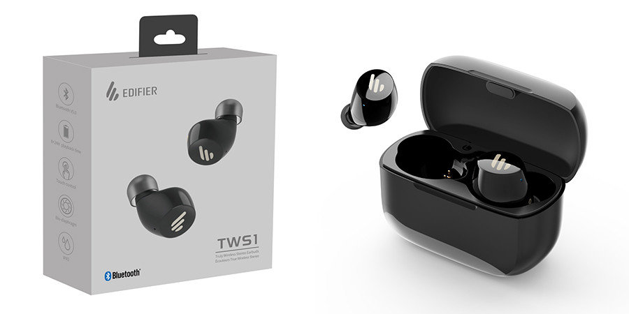 EDIFIER TWS1 Bluetooth Phone Earbuds V5.0 AptX Touch Control IPX5 Ergonomic Design