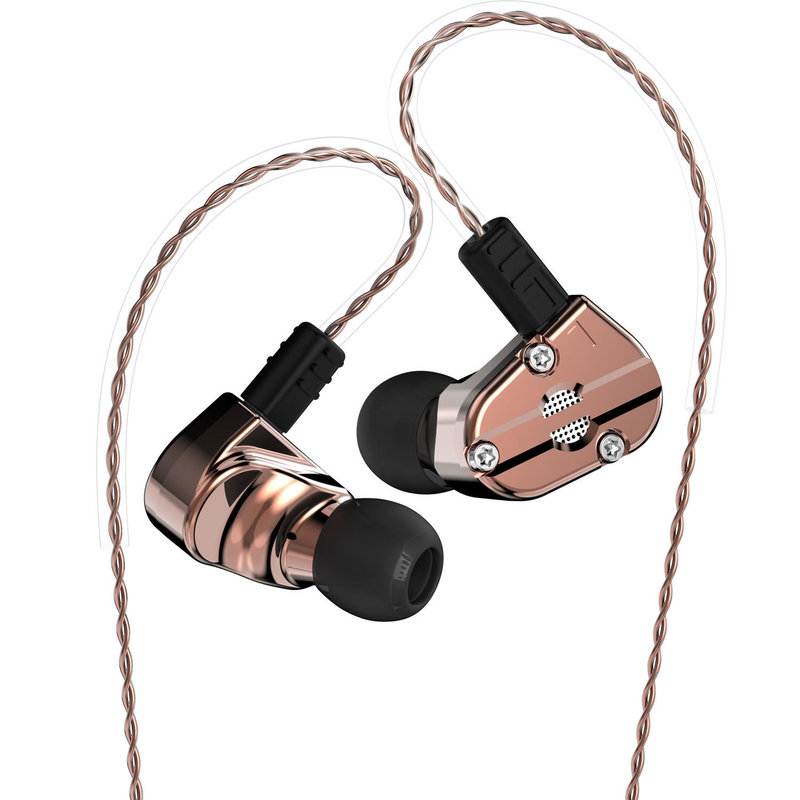 1DD 1BA Hybrid In Ear Earphones HIFI DJ Monitor RevoNext QT5 Dual Drivers Durable