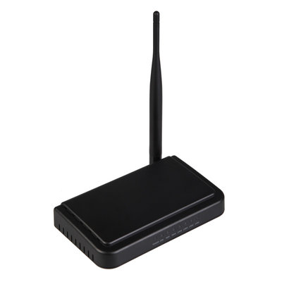 Gigabit 802.11 N Wireless Router Single External 5dBi Antennas Black Color