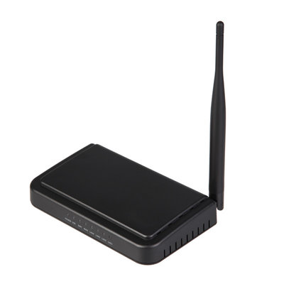 Gigabit 802.11 N Wireless Router Single External 5dBi Antennas Black Color