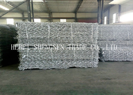 PVC Coated / Galvanized Gabion Wall Mesh With Double Twist Hexagonal Mesh