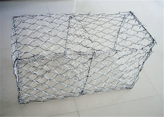 PVC Coated Gabion Wire Mesh Cages For Stone , Gabion Baskets Retaining Wall