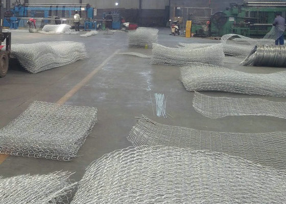 5% Al And 95% Zinc Coated Wire Gabion Boxes 2*1*1m For Fencing Wall Building