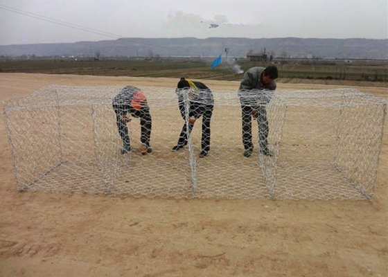 PVC Coated /Galvanized Hexagonal Gabion Box 2mx1mx0.5m 60x80 Mesh