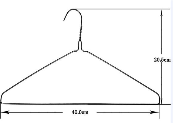 Standard Powder Coated Hangers White Hot Dipped Galvanized Wire 40.5x20 Cm Size