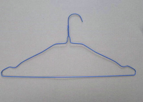 Blue Colors Metal Clothes Hangers 16 Inches High Temperature Resistance