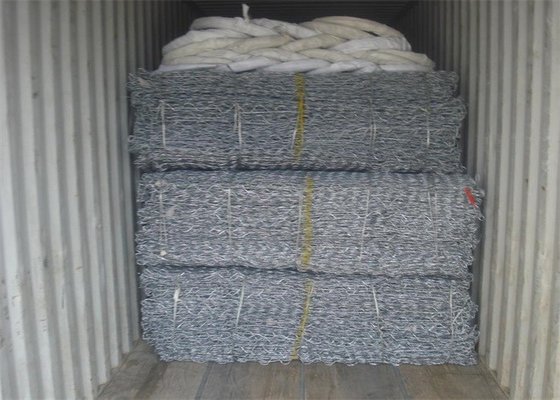 Hexagonal Woven Mesh Gabion Box , Gabion Retaining Wall 1x1x0.5m 2x1x1m
