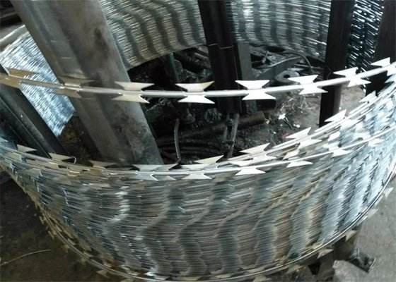 Heavy Galvanized Sharp Razor Barbed Wire For High Security Place