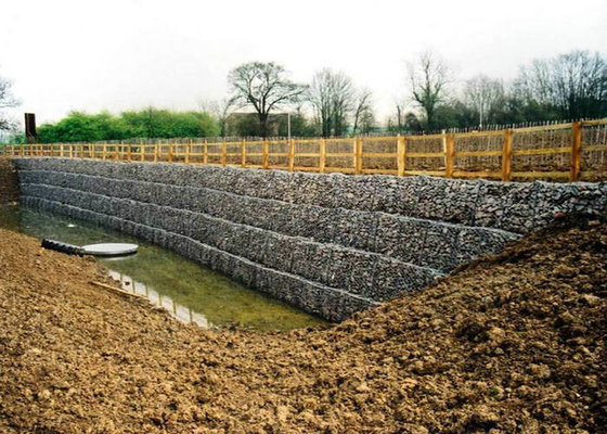 Hot Dipped Galvanized Gabion Wire Mesh Hexagonal Hole 0.5-3 Width