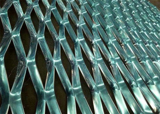 Powder Coated Decorative Expanded Metal Mesh 0.3-8mm Wire Dia For Building / Industry
