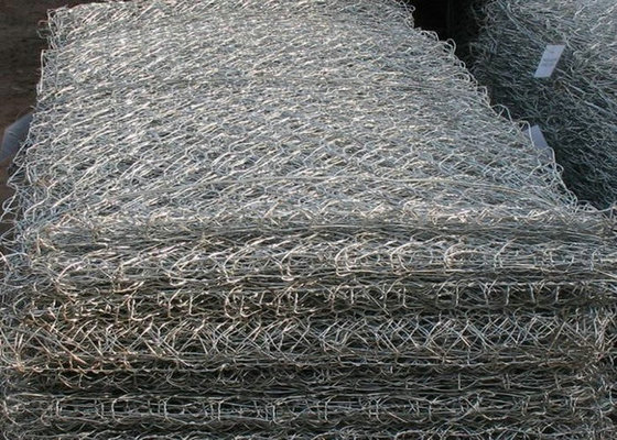 Galfan Gabion Baskets Bunnings , Rock Cage Retaining Wall With Hexagonal Hole