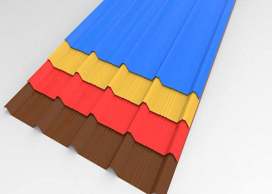 0.15 - 1.0mm Thickness Corrugated Steel Sheets / Galvanised Roofing Sheets