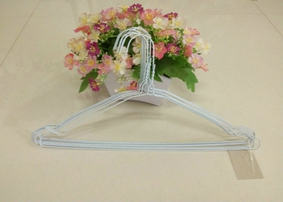 Multiple Colors Powder Coated Wire Shirt Hangers 1.9 Mm Diameter With 21 Cm Length