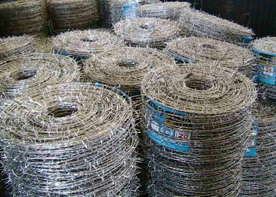 PVC Coated Razor Blade Wire Fence Double Twist Barbed Length 1.5cm - 3 Cm