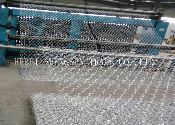Green / Grey PVC Coated Gabion Wire Mesh Low Carbon Steel For Protection