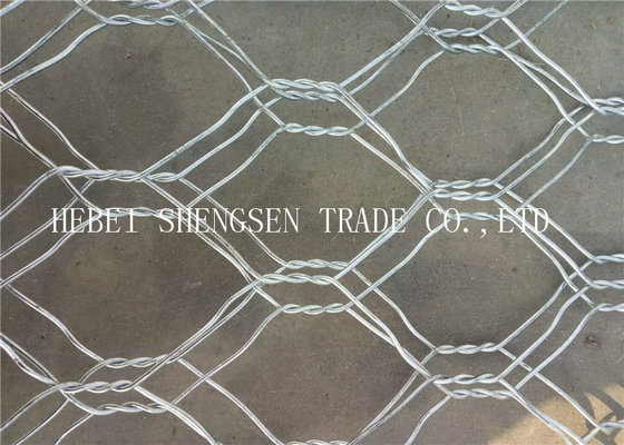 3.8 × 2.2 × 3.05mm Gabion Wire Mesh Low Carbon Steel Galvanized Gabion Box
