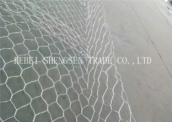 3.8 × 2.2 × 3.05mm Gabion Wire Mesh Low Carbon Steel Galvanized Gabion Box