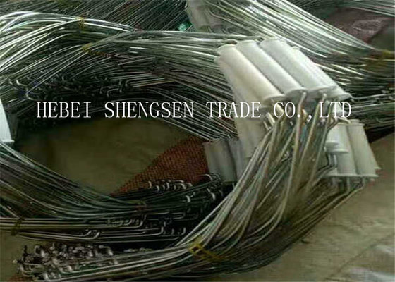 Galvanized Wire Bucket Handles Fit American Market With Black / White Grip