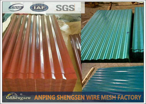 PPGI Corrugated Corrugated Steel Sheets , Metal Roofing Sheets 0.15 - 1.0mm Thickness