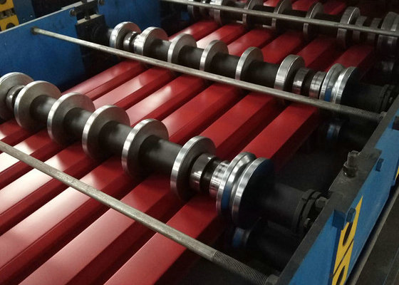 Orange Color Powder Coated Corrugated Steel Roofing Sheets / Corrugated Metal Panels
