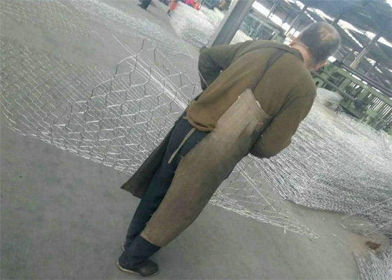 PVC Coated Gabion Wire Mesh Cages For Stone , Gabion Baskets Retaining Wall