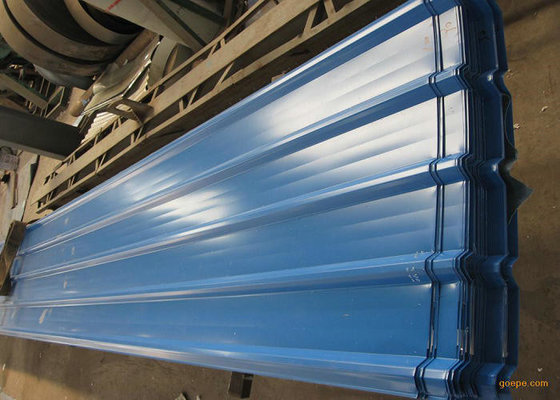 Blue Powder Coated Corrugated Steel Roofing Sheets Used For Roofing Wall