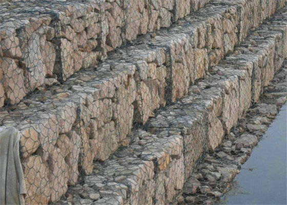 Rock Galvanized Gabion Wall Baskets / Gabion Wall Mesh 6x8 8x10 10x12 Aperture