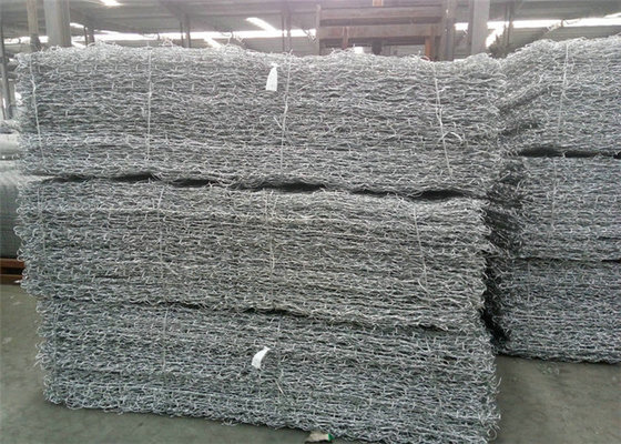 Rock Filled Gabion Wire Mesh , Garden Fence Hexagonal Wire Netting Zinc Coating
