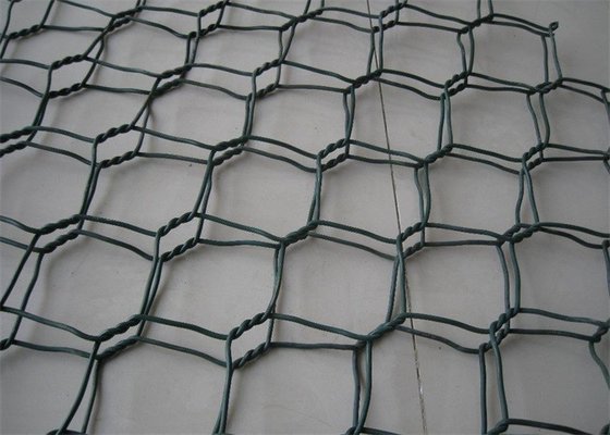 Foldable Reno Gabion Wire Mesh Green Color PVC Coated Wire Mesh Mattress
