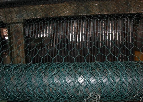 Foldable Reno Gabion Wire Mesh Green Color PVC Coated Wire Mesh Mattress