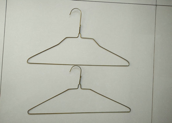 Gold Coated Galvanized Wire Hangers , Metal Wire Hangers For Shirts