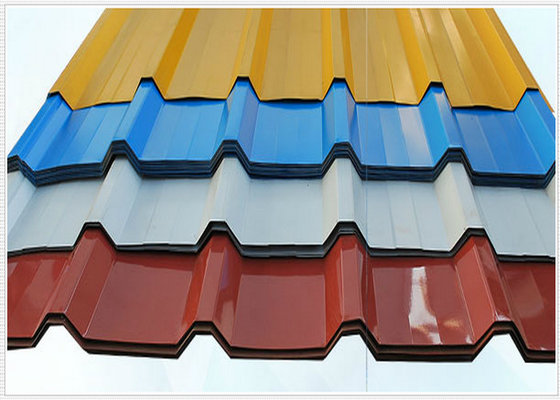914 - 1250mm Width Corrugated Galvanized Steel Sheets / Steel Roofing Sheets