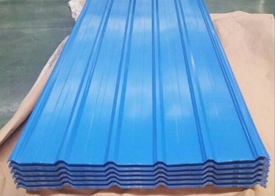 Colour Coated Corrugated Roofing Sheets , Hot Rolled Corrugated Metal Panels