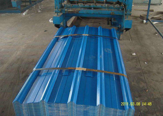 PE Coated Corrugated Steel Sheets Galvanized Steel Roofing For Building