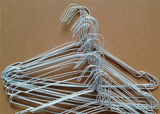 Anti Rust Powder Coating Hangers / Wire Coat Hangers With Grooves Can Hanging Straps