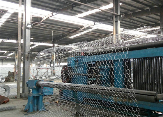 Green Hot Dip Galvanized Rock Retaining Wall Wire Mesh Cages For Stone