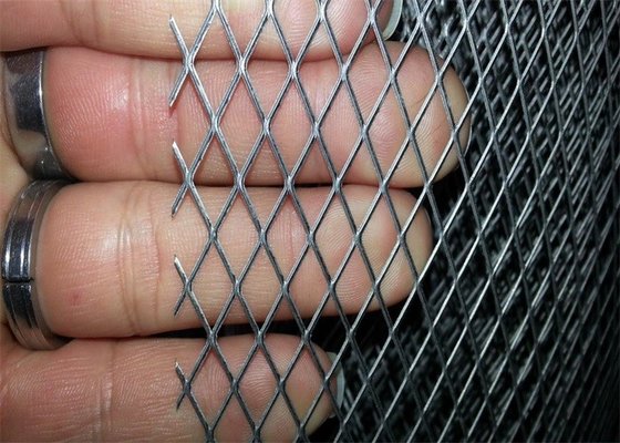 Powder Painted Expanded Metal Mesh Diamond Shape For Window Screen