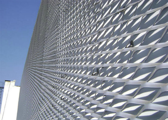 Anodized Finish Expanded Metal Mesh , Perforated Aluminium Mesh Lightweight