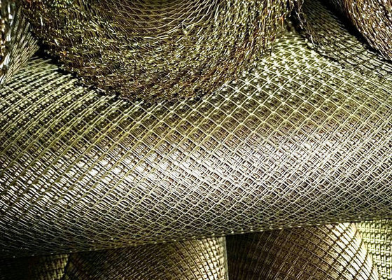 Bronze Galvanized Coated Decorative Metal Mesh For Building Material