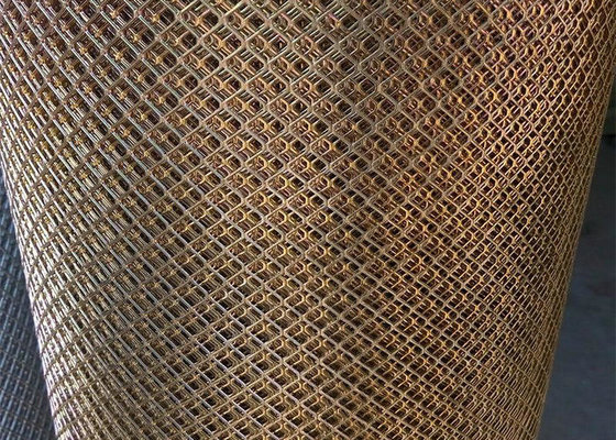 Bronze Galvanized Coated Decorative Metal Mesh For Building Material