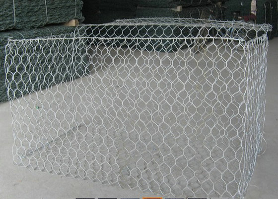 240g Zinc Coating Weld Mesh Panels / Gabion Basket Stone 3.2mm Wire Gauge